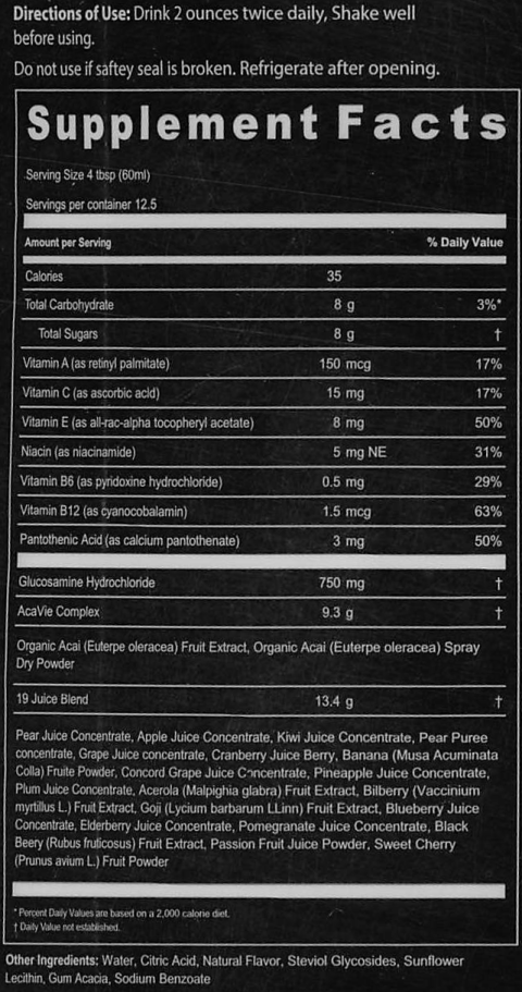 Monavie Active - 1 Case / 4 Bottles - Monavie